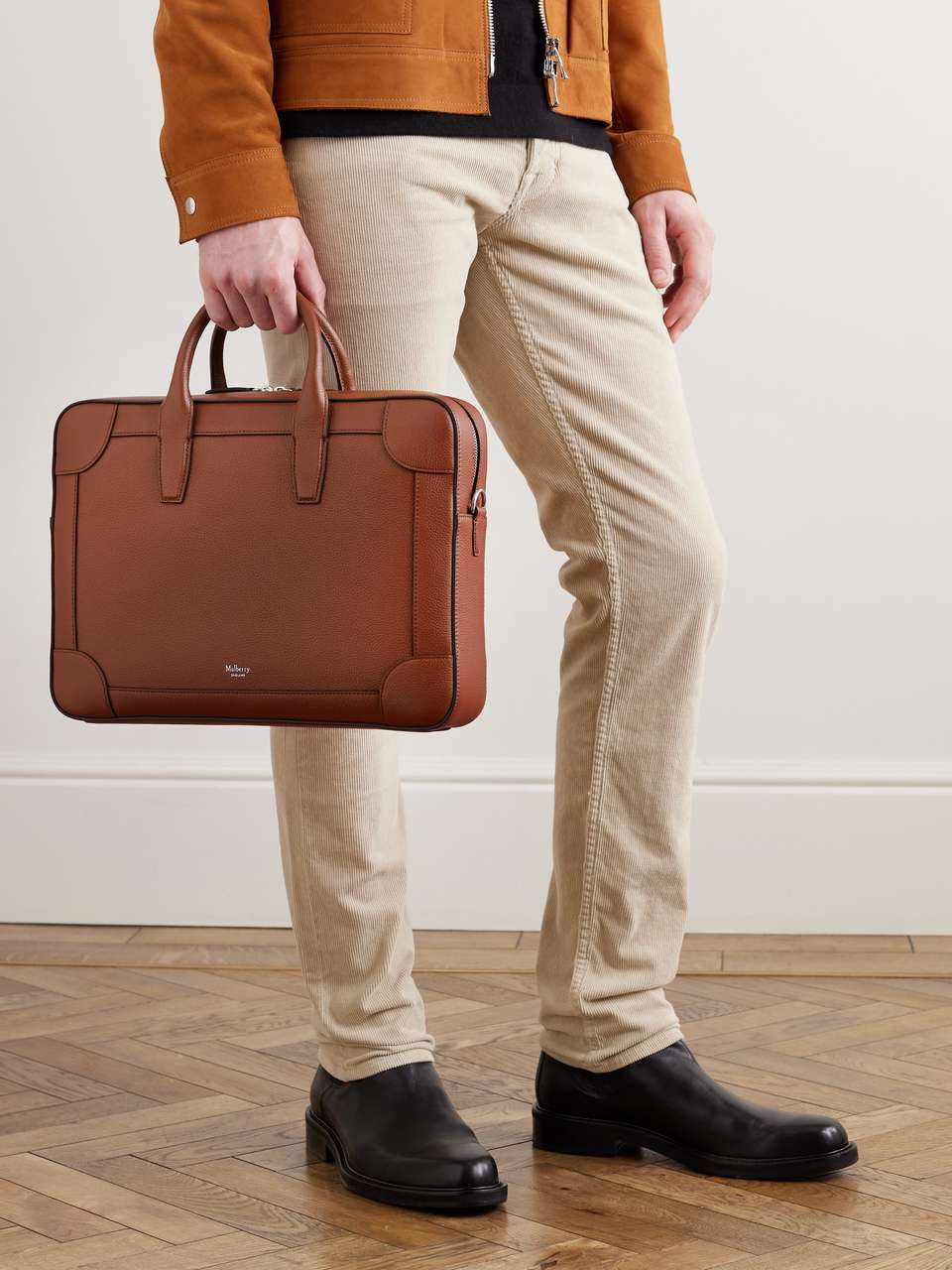 MULBERRY Belgrave Full-Grain Leather Briefcase for Men | MR PORTER