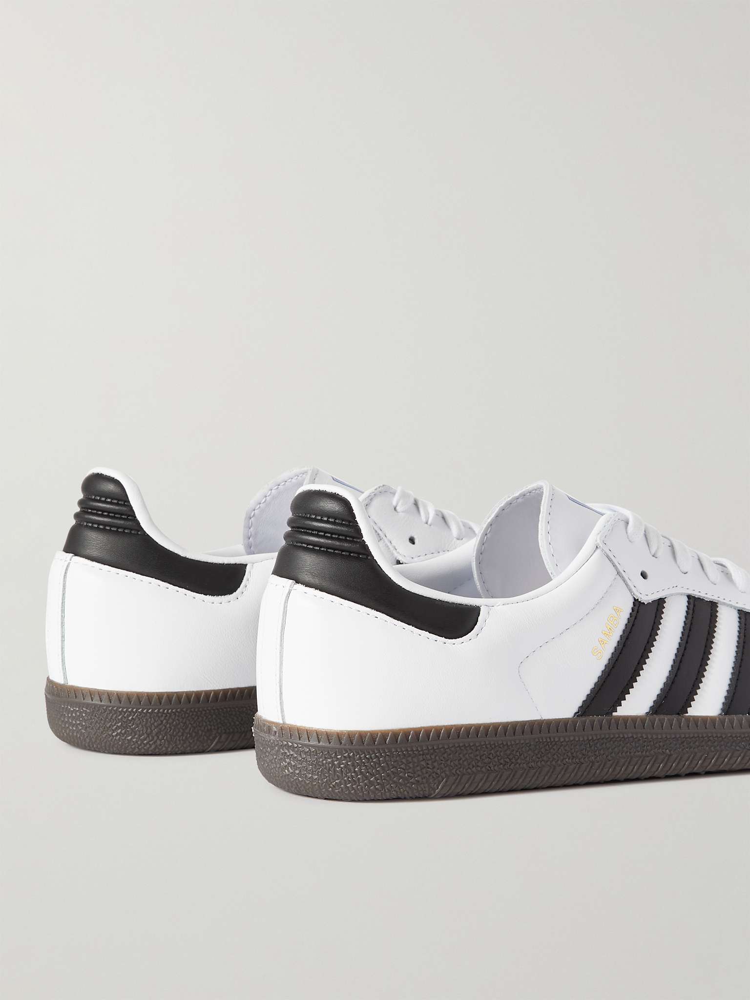 ADIDAS ORIGINALS Samba Suede-Trimmed Leather Sneakers for Men | MR PORTER